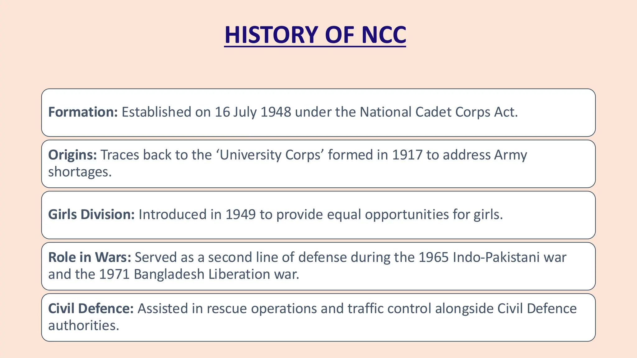 This presentation is all about making people aware about the NCC | PDF