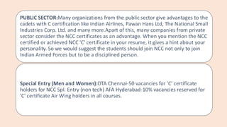 This presentation is all about making people aware about the NCC | PDF