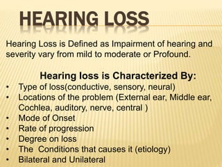 Hearing Loss | PPTX