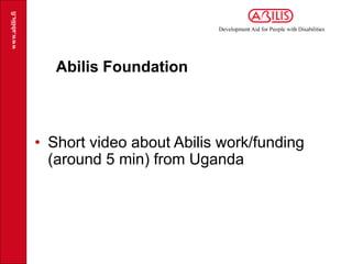 Disability in a Global Context: People with Disabilities in Society - the Diversity and the ...