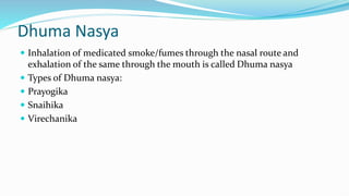 Nasya Karma: Understanding it's Benefits | PPTX