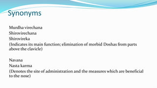 Nasya Karma: Understanding it's Benefits | PPTX