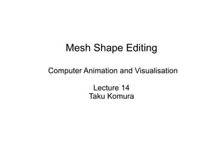 Mesh Shape Editing | PDF