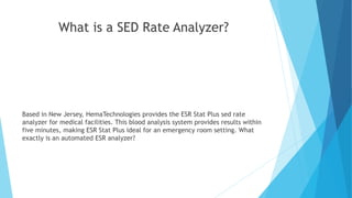 What is a SED Rate Analyzer? | PPTX | Blood Disorders | Diseases and ...