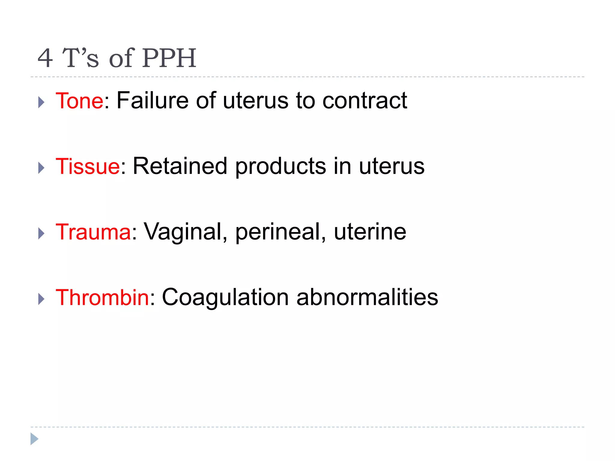Post Partum Hemorrhage (PPH) | PPTX
