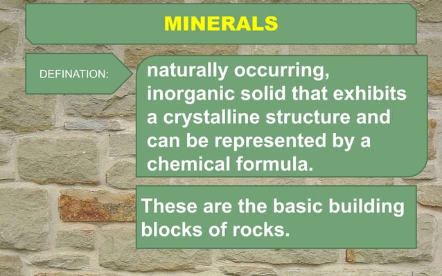DIFFERENCES Between Minerals and Rocks | PPTX