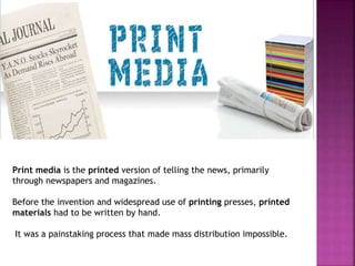 Presentation 15 Mass Media | PPTX