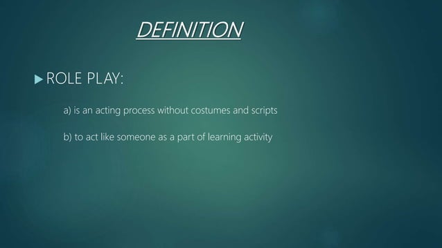 role play,simulation,drama | PPT