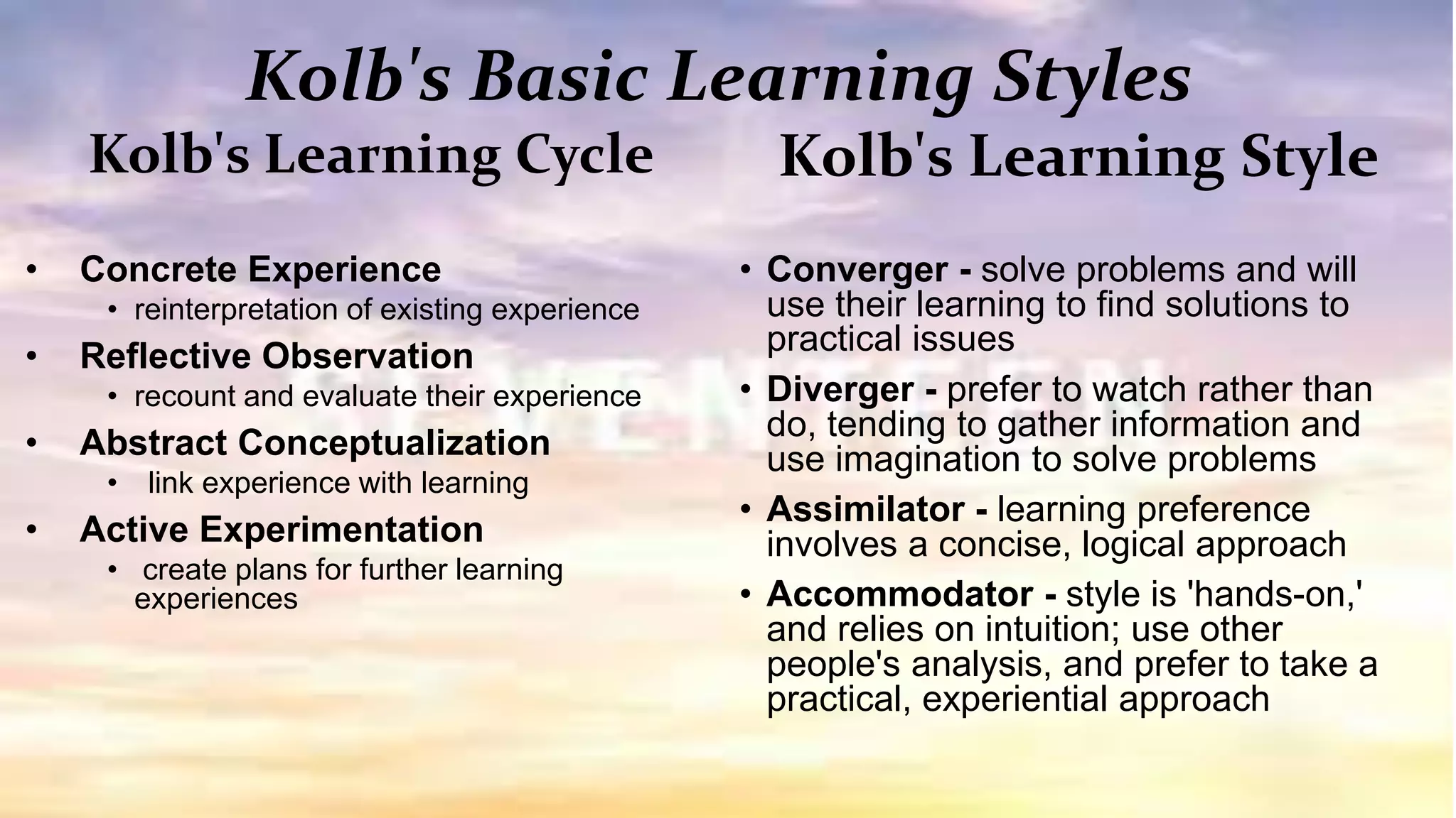 DIFFERENT STYLES OF LEARNING | PPTX