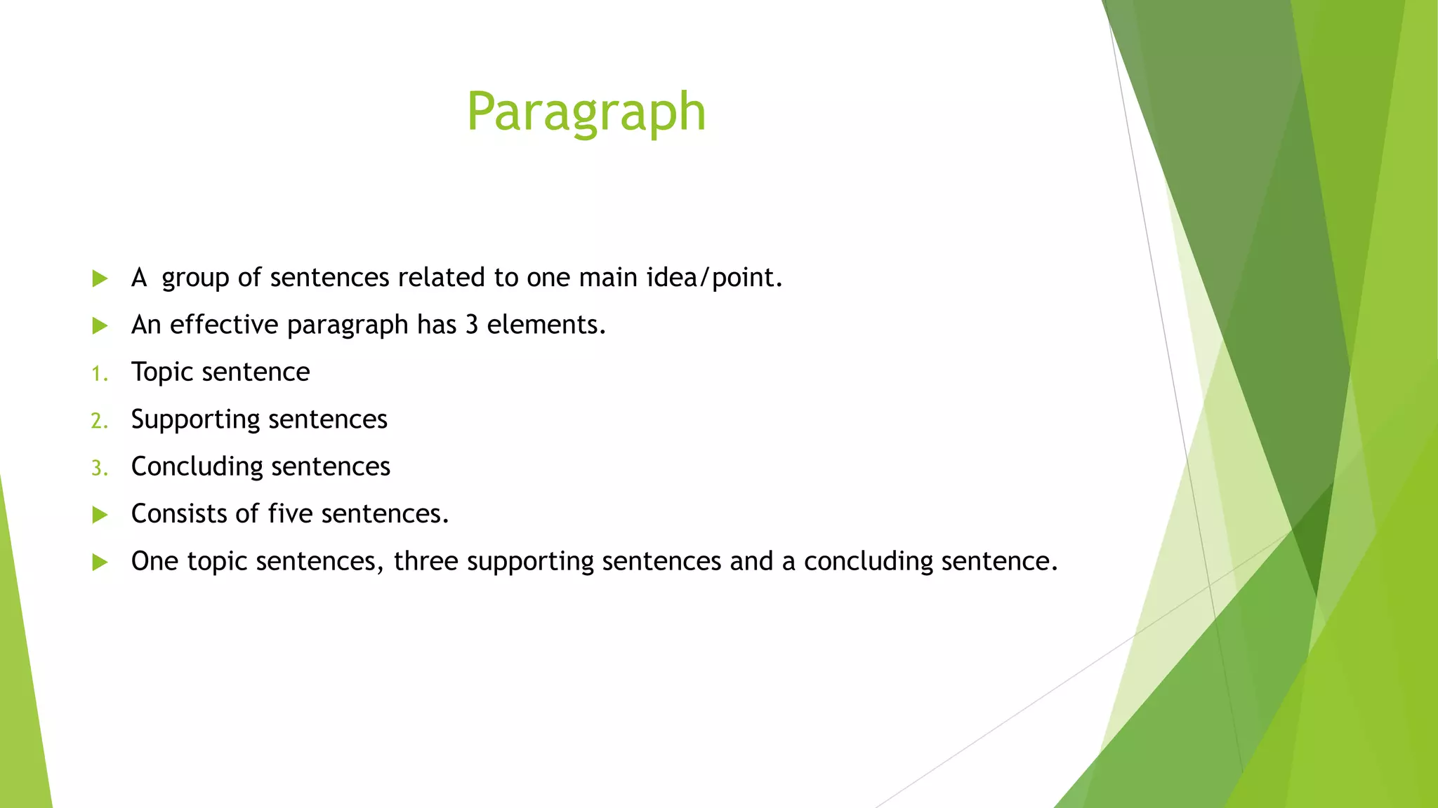 Peragraph writing | PPTX