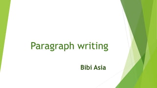 Peragraph writing | PPTX