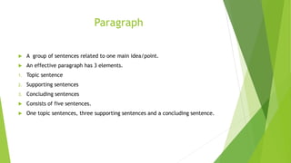 Peragraph writing | PPTX