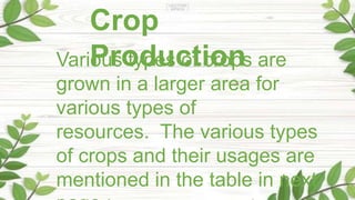 improvement in crop yield | PPTX