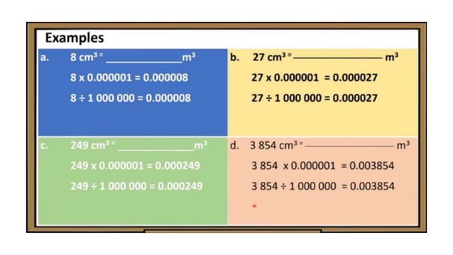 Converstion of cubic meter to cm vice versa. pptx | PPT