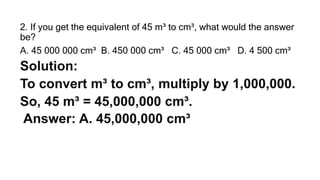 Converstion of cubic meter to cm vice versa. pptx | PPT