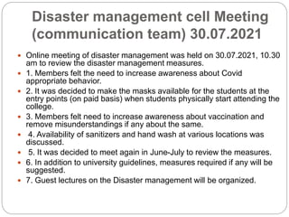 Presentation 15.10.2021 Disaster Management Cell.pptx