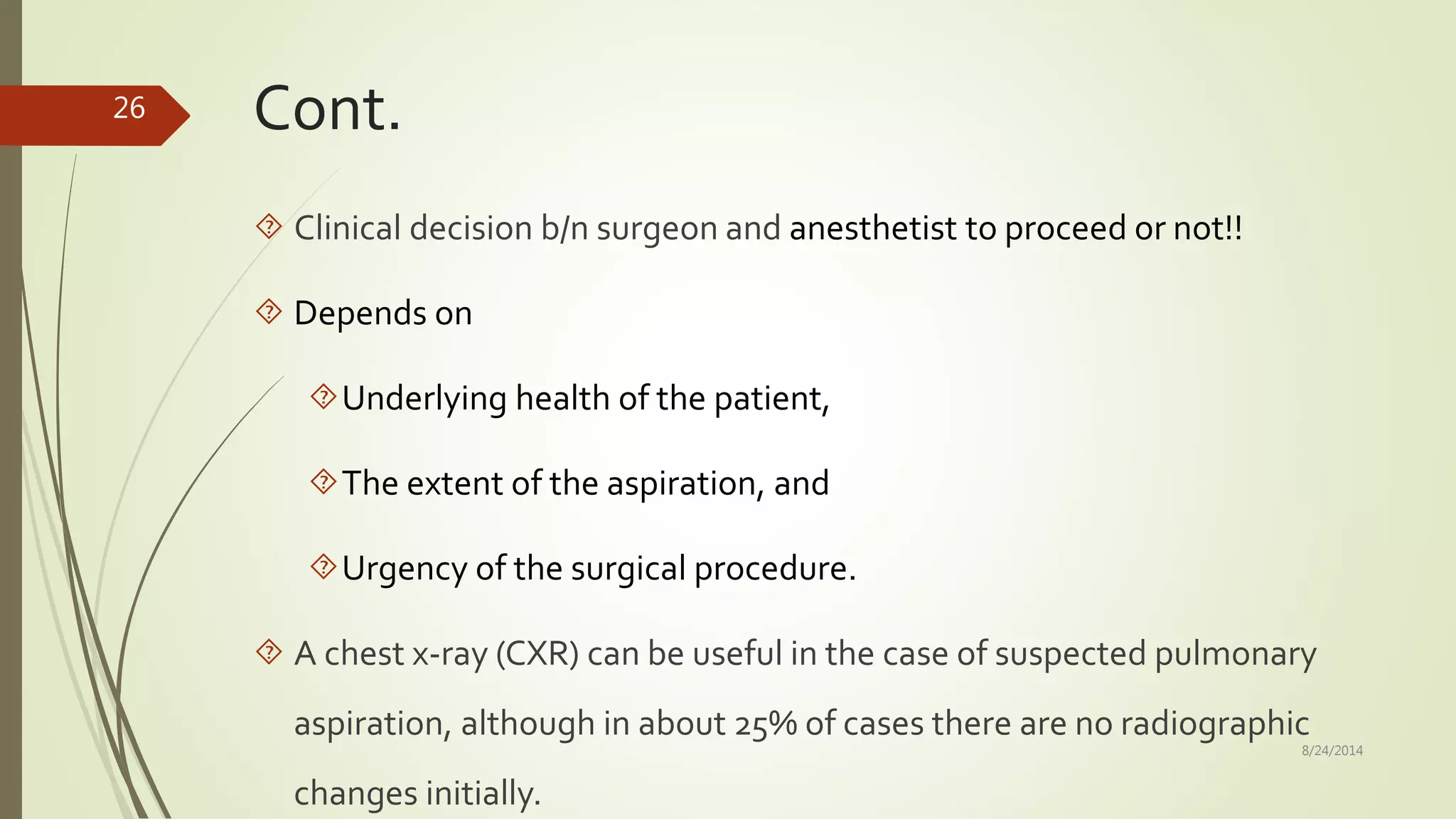 REGURGITATION AND ASPIRATION DURING ANESTHESIA | PPTX