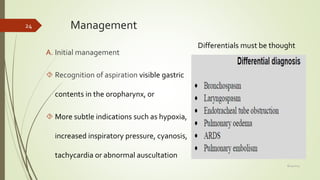 REGURGITATION AND ASPIRATION DURING ANESTHESIA | PPTX