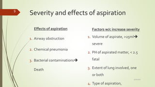 REGURGITATION AND ASPIRATION DURING ANESTHESIA | PPTX