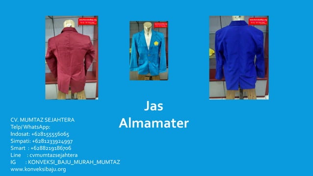 Almet Polos Depan Belakang, Jas Almamater Pesantren, Jaket Almet , CP ...
