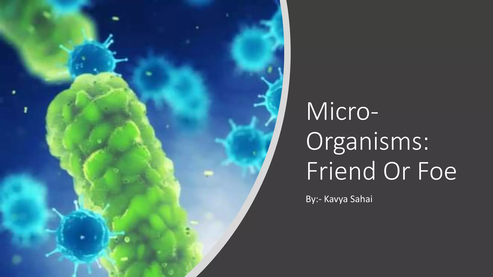 Micro-Organisms: Friend Or Foe Class 8 | PPTX