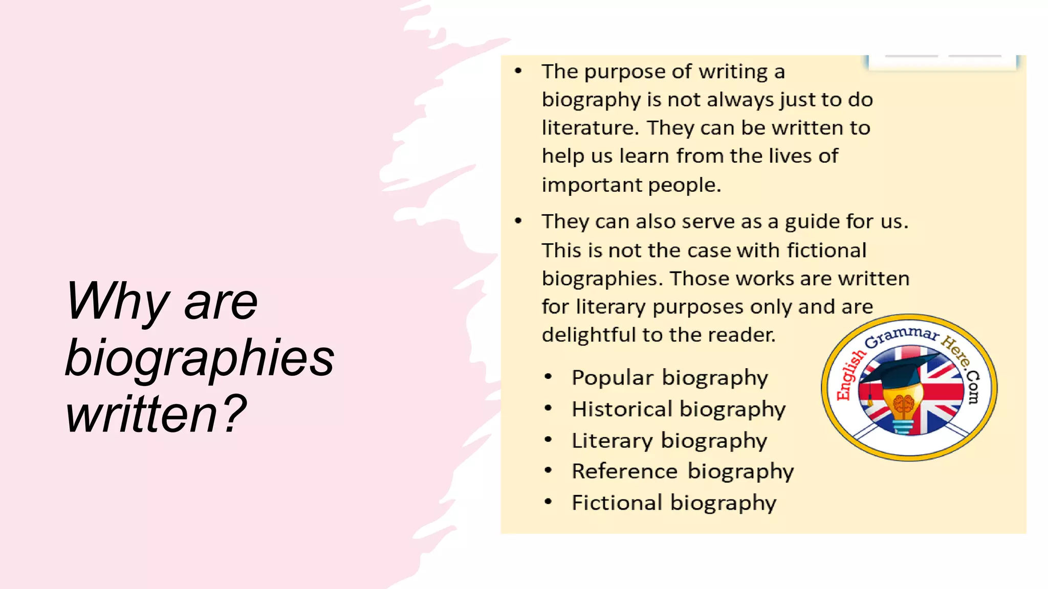 Autobiography VS Biography | PPTX