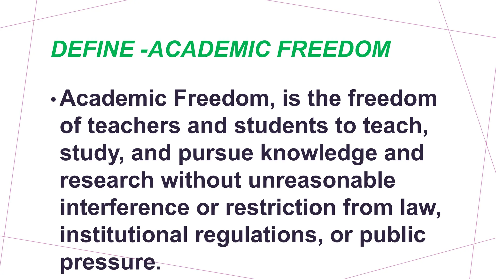 Presentation about The academic freedom . | PPTX