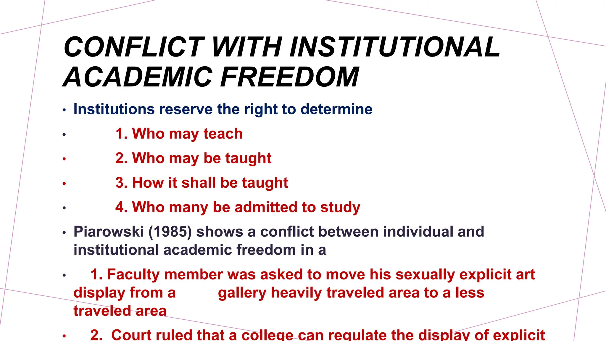 Presentation about The academic freedom . | PPTX