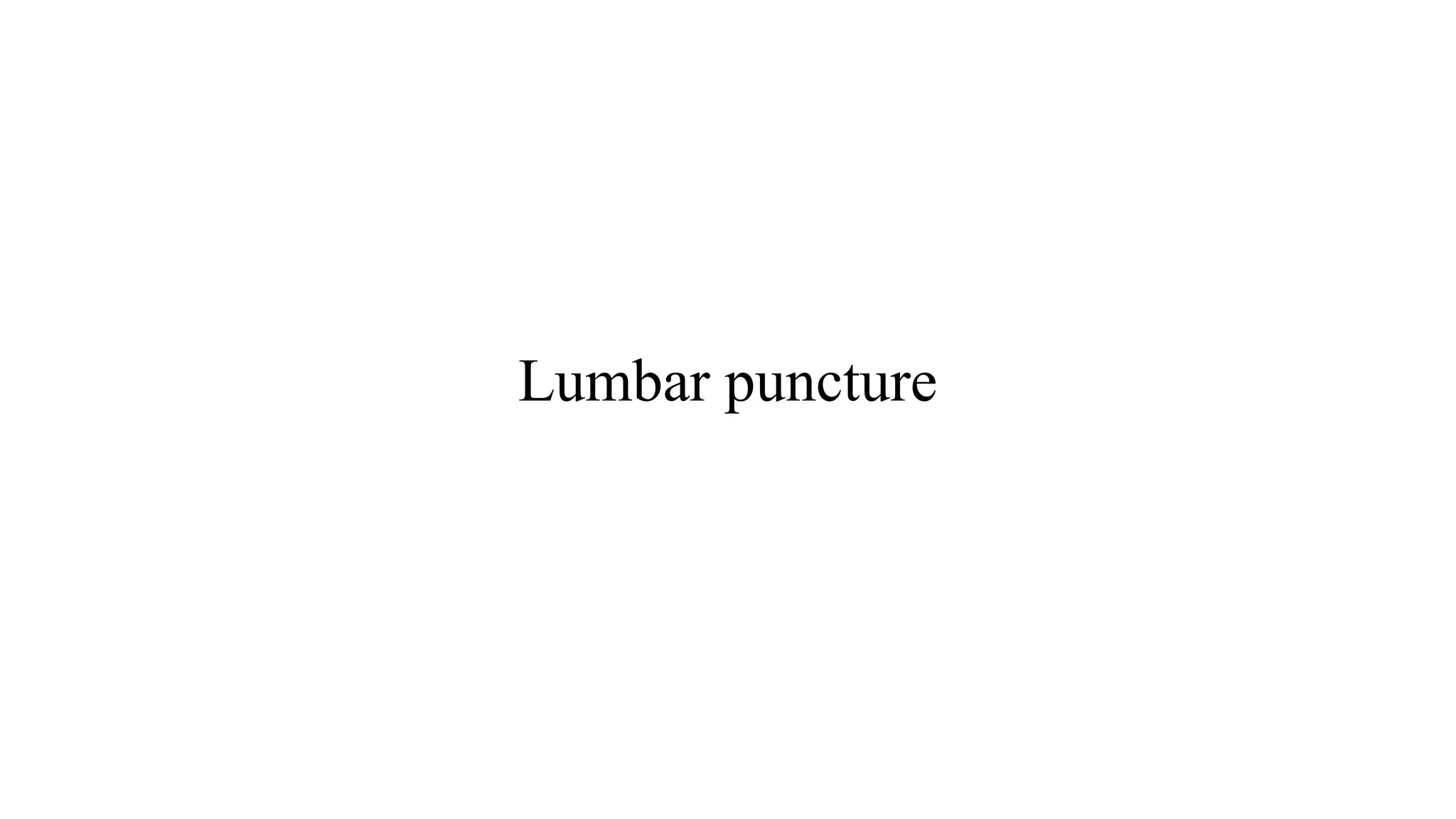 This book is the book on lumbar puncture procedire | PPT