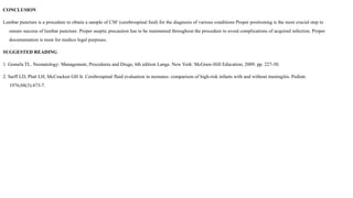 This book is the book on lumbar puncture procedire | PPTX