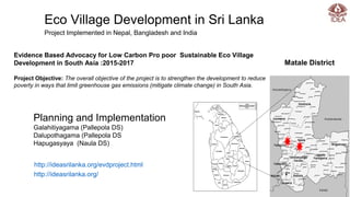 Sustainable Eco Village Development in Sri Lanka | PPT
