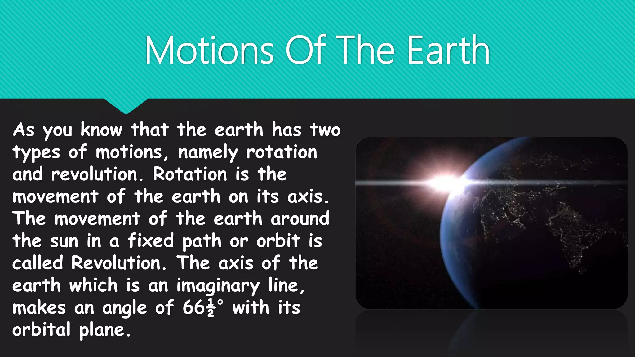 motion of earth | PPTX