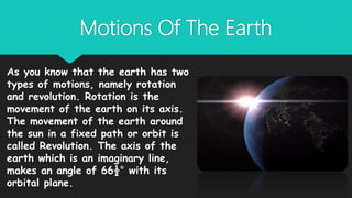 motion of earth | PPTX