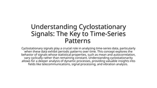 focusing on the concept of Fraction-of-Time Probability | PPT