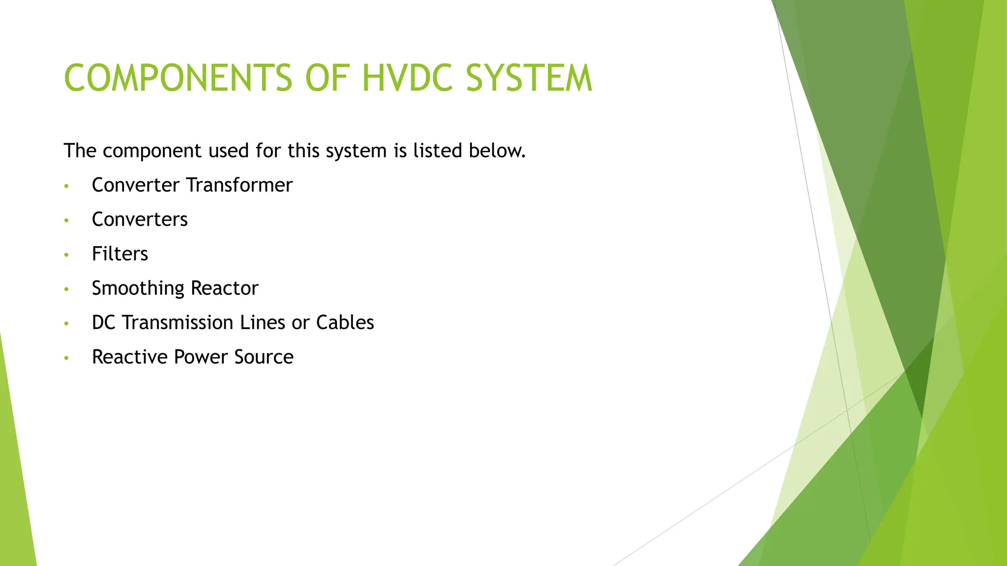 HVDC transmission system and its components | PPTX