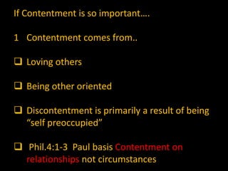 Contentment "How to learn contentment" | PPTX