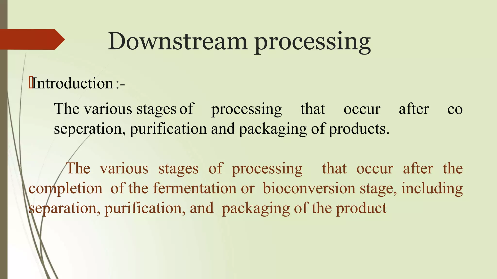 Downstream Processing | PPTX