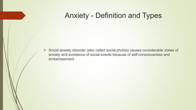 Anxiety - Definition and Types | PPTX