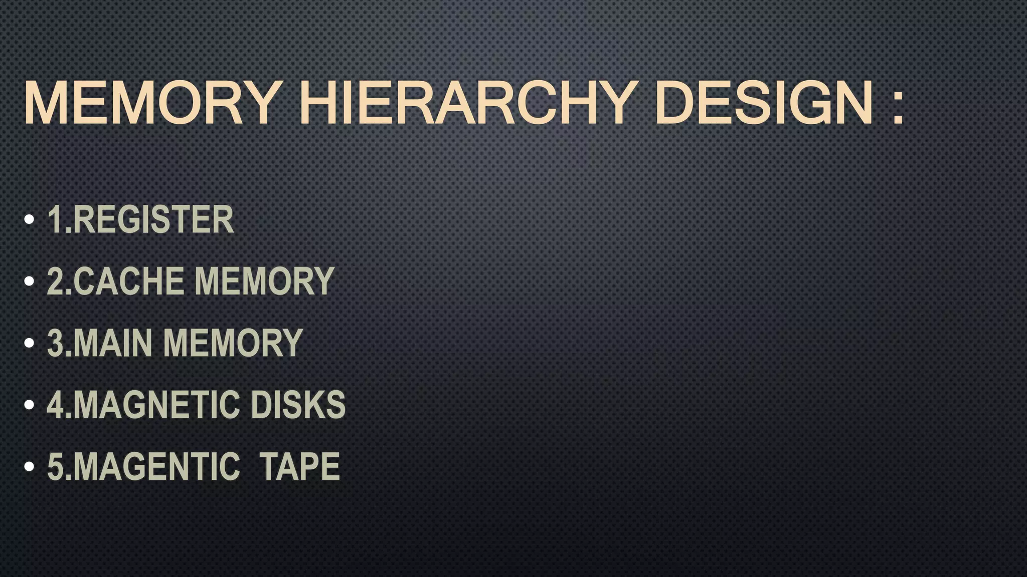 Advance computer architecture | PPT
