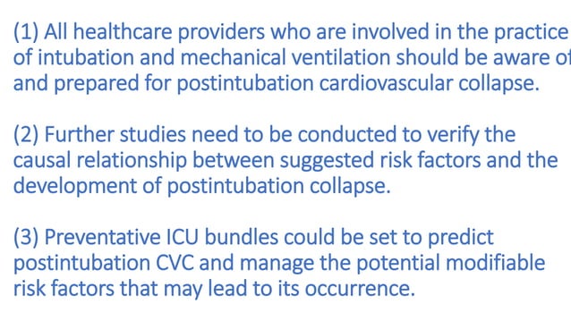 Postintubation cardiovascular collapse | PPTX | Lung and Respiratory ...