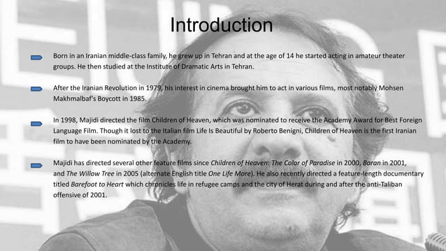 Majid Majidi and the Iranian Cinema | PPT
