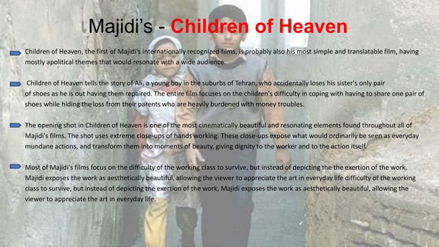 Majid Majidi and the Iranian Cinema | PPT