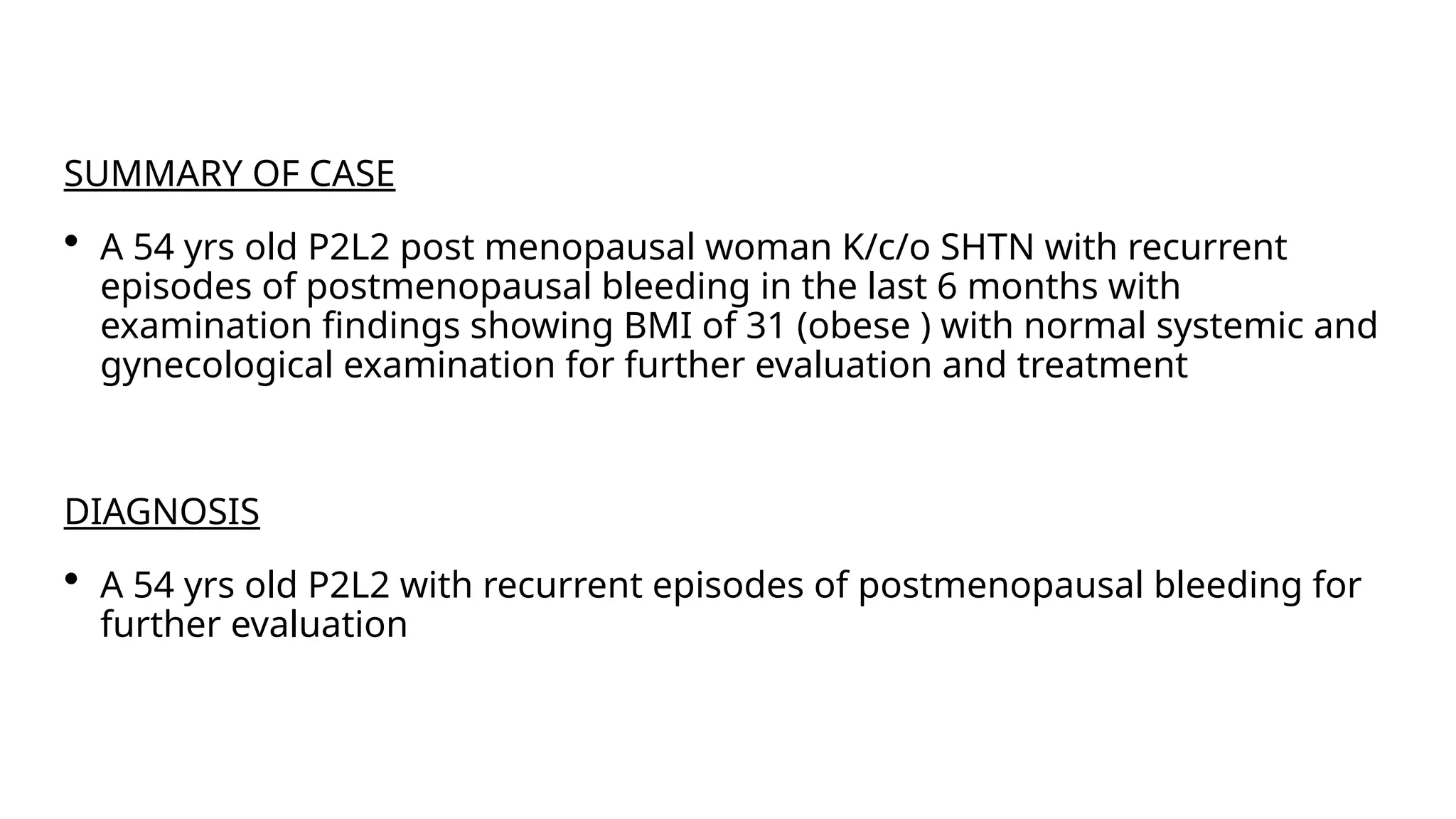 Presentation 19.pptx... post menopausal bleeding | PPTX