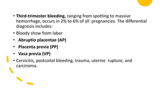 antepartum haemorrhage | PPTX