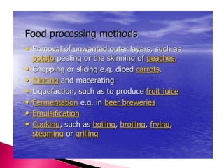 food processing and food preservation | PPTX