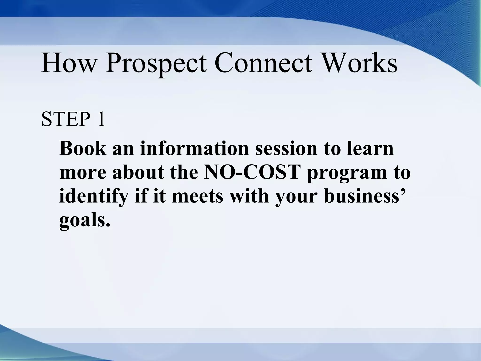 Prospect Connect Program | PPT