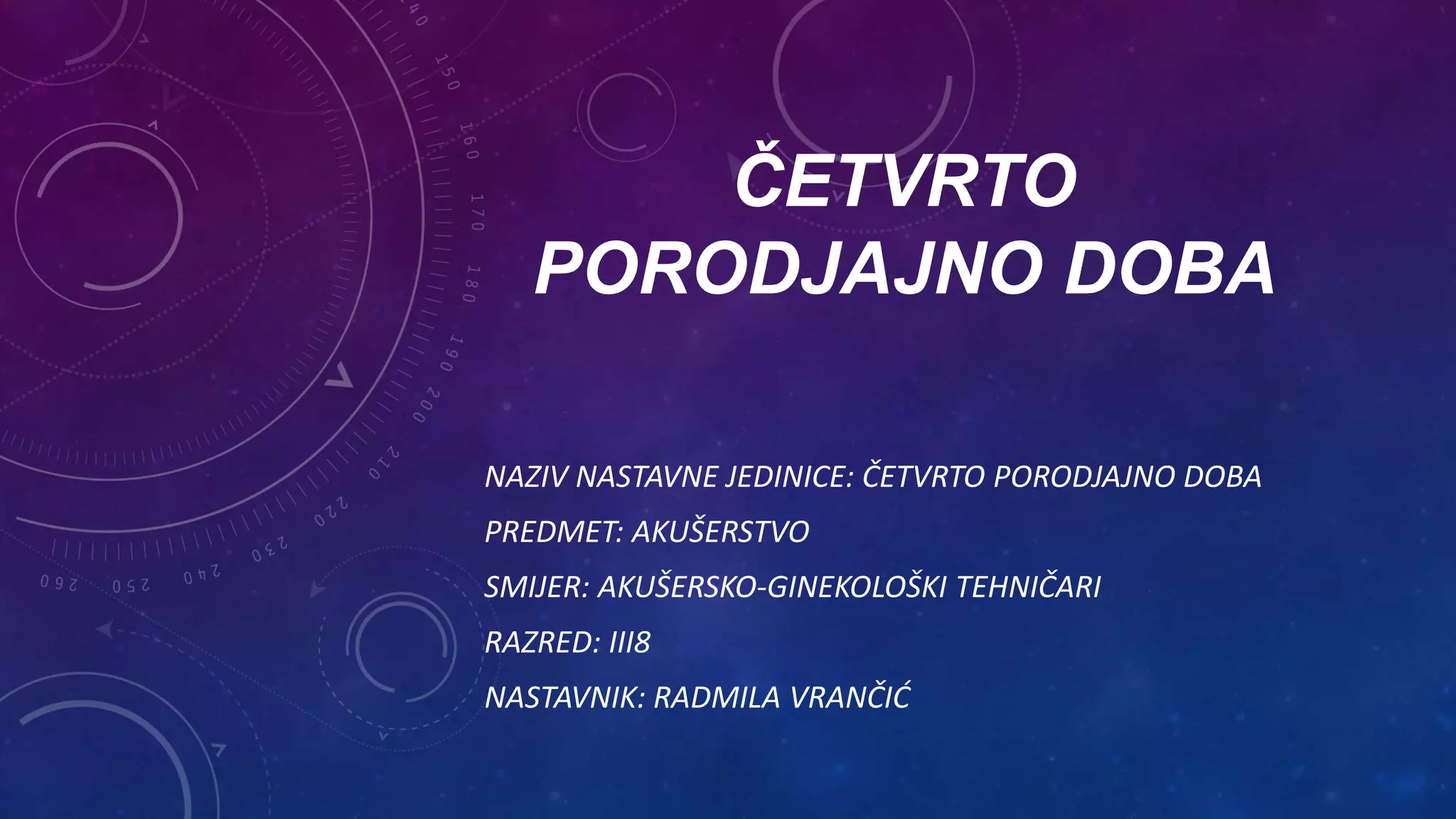 Cetvrto porodjajno doba | PPTX