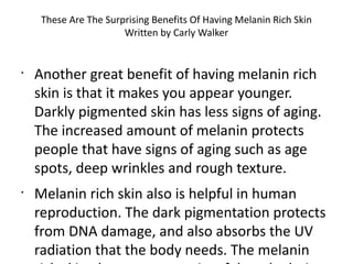 The Science of Melanin | PDF