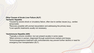 acute liver failure causes and classification | PPTX