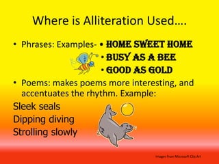 Presentation1 alliteration | PPTX | Poetry | Books and Literature